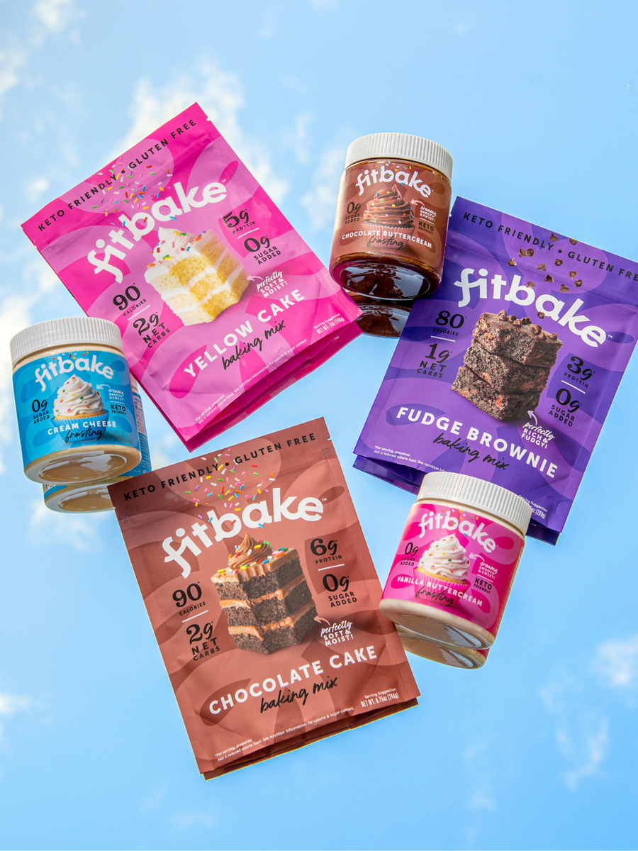 FitBake Complete Keto Dessert Bundle - Low-Carb Baking Mixes and Frostings