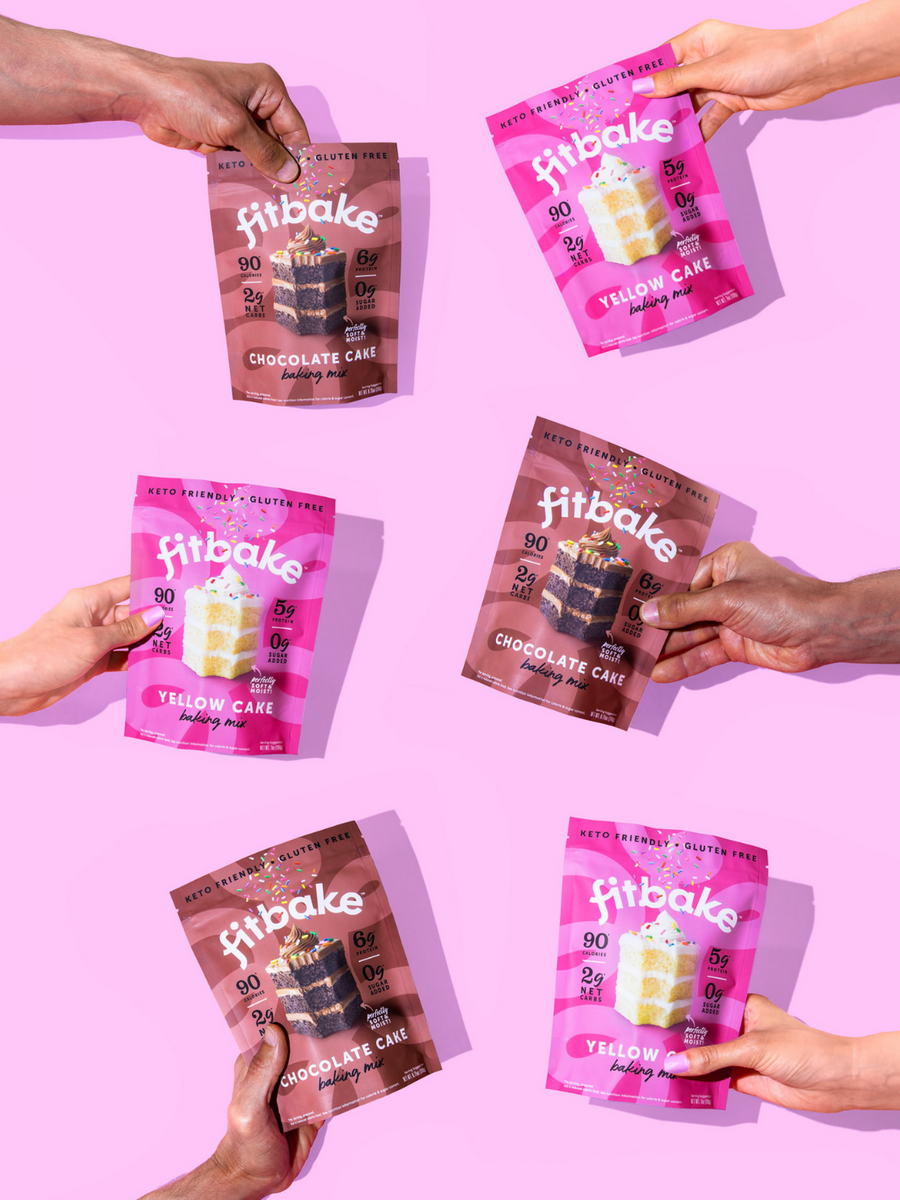 FitBake Keto Cake Mix Bundle - Low Carb Yellow and Chocolate Cake